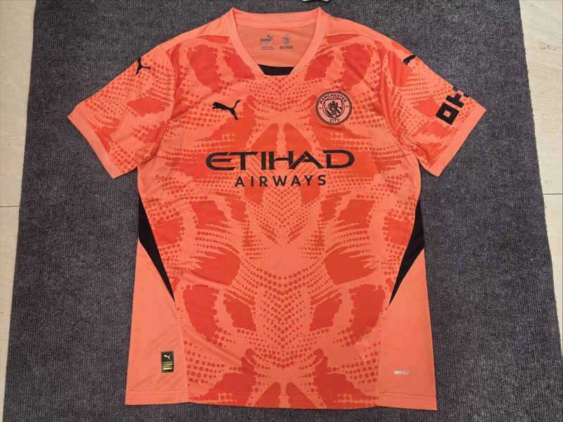 24/25 Manchester City Orange GK Orange Kit Shirt Soocer Jersey S-4XL