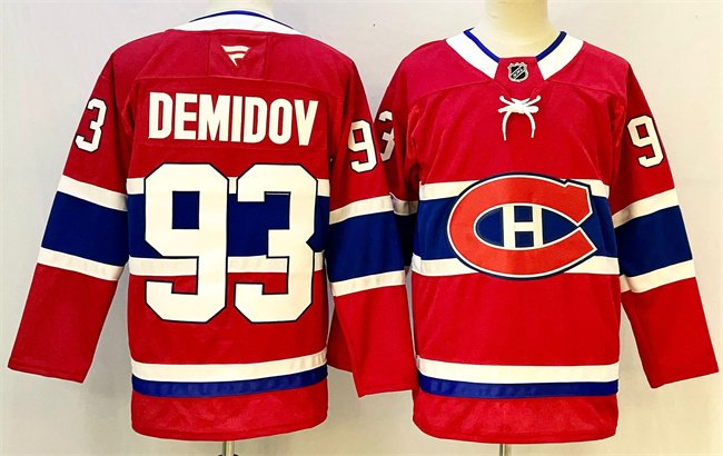 Montreal Canadiens #93 Ivan Demidov Red 2024-25 Stitched Jersey