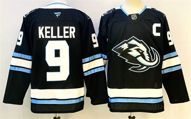 Utah Mammoth #9 Clayton Keller Navy 2025 With C Patch Stitched Hockey ...