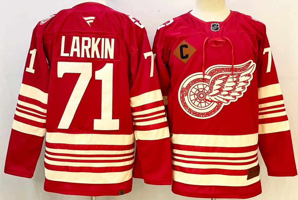 Dylan Larkin Detroit Red Wings Red 2025-26 Centennial Premium Stitched ...