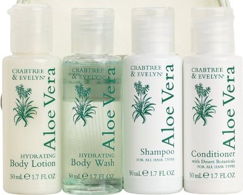 Crabtree & Evelyn ALOE VERA travel set Hair SHAMPOO CONDITIONER Body ...