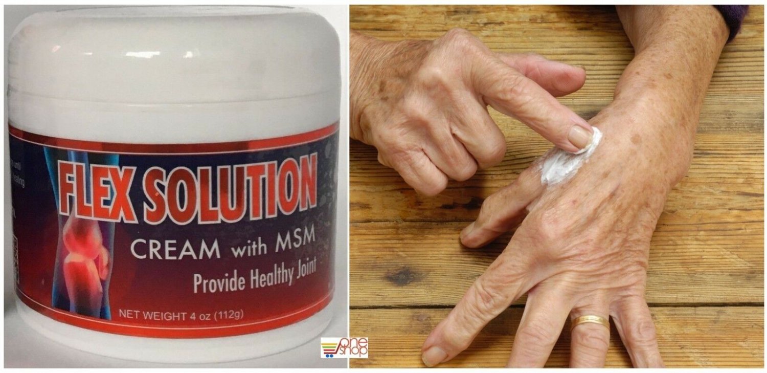 Flex Solution Cream with MSM HEALTH PAIN RELIEF Crema dolores Omega ARMY