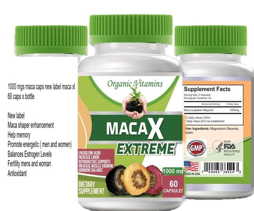 Maca Root Capsules – Extra-Strength Peruvian Maca Powder | Men & Women ...