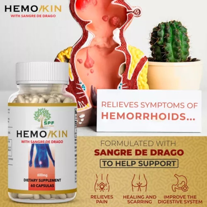 HEMOKIN with Sangre de Drago – Hemorrhoid and Fissure Relief Supplement ...