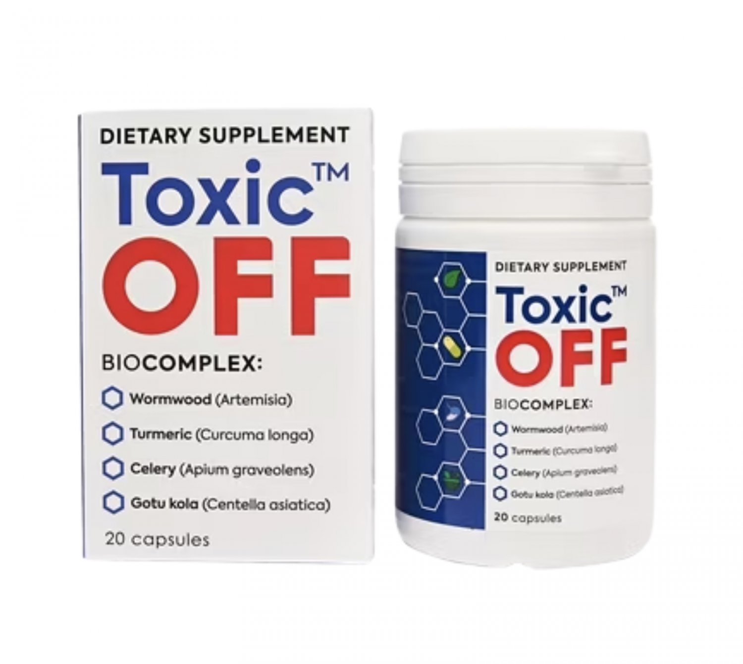 Toxic Off | Natural Detox Herbal Complex – 20 Capsules | Body Cleanse ...