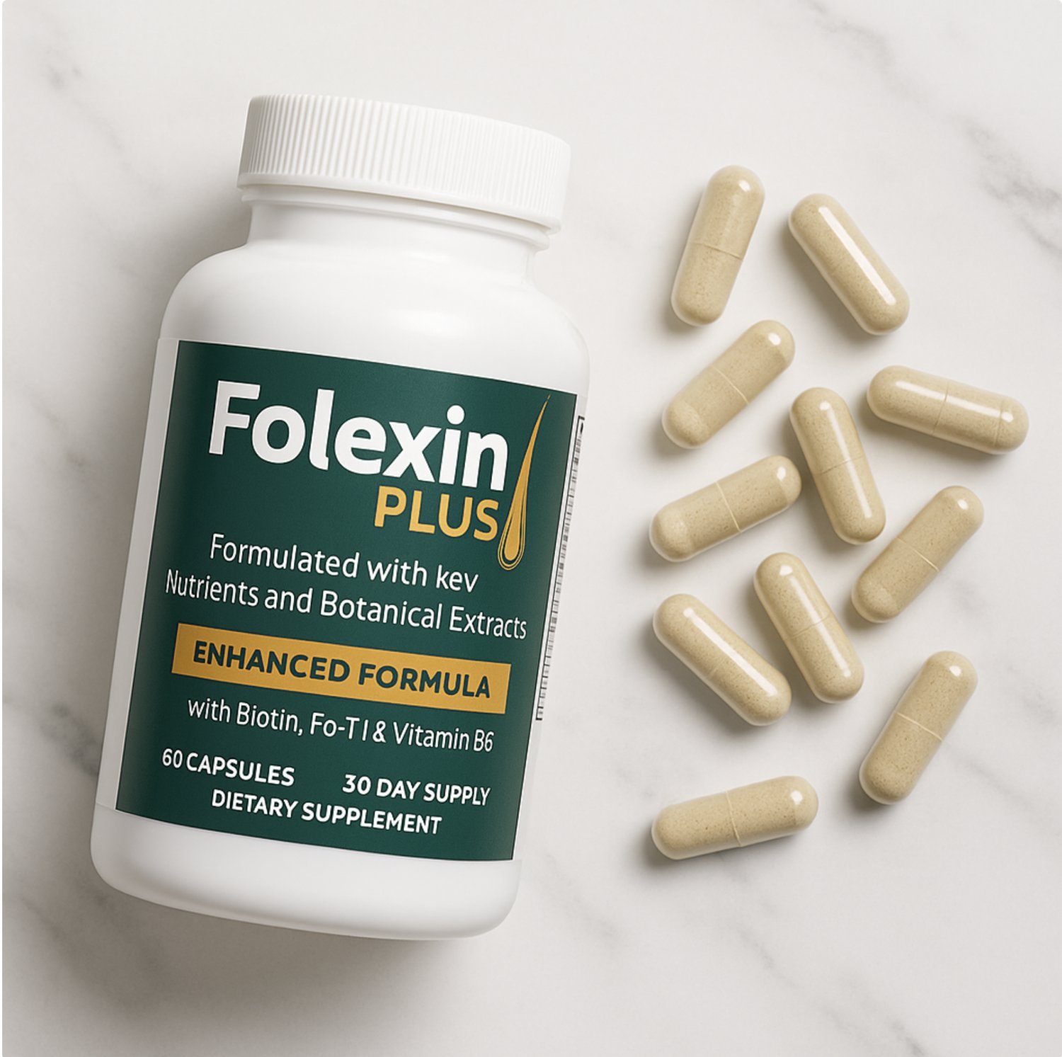 Folexin Plus – 60 Capsules | Advanced Formula with Biotin & Herbal ...