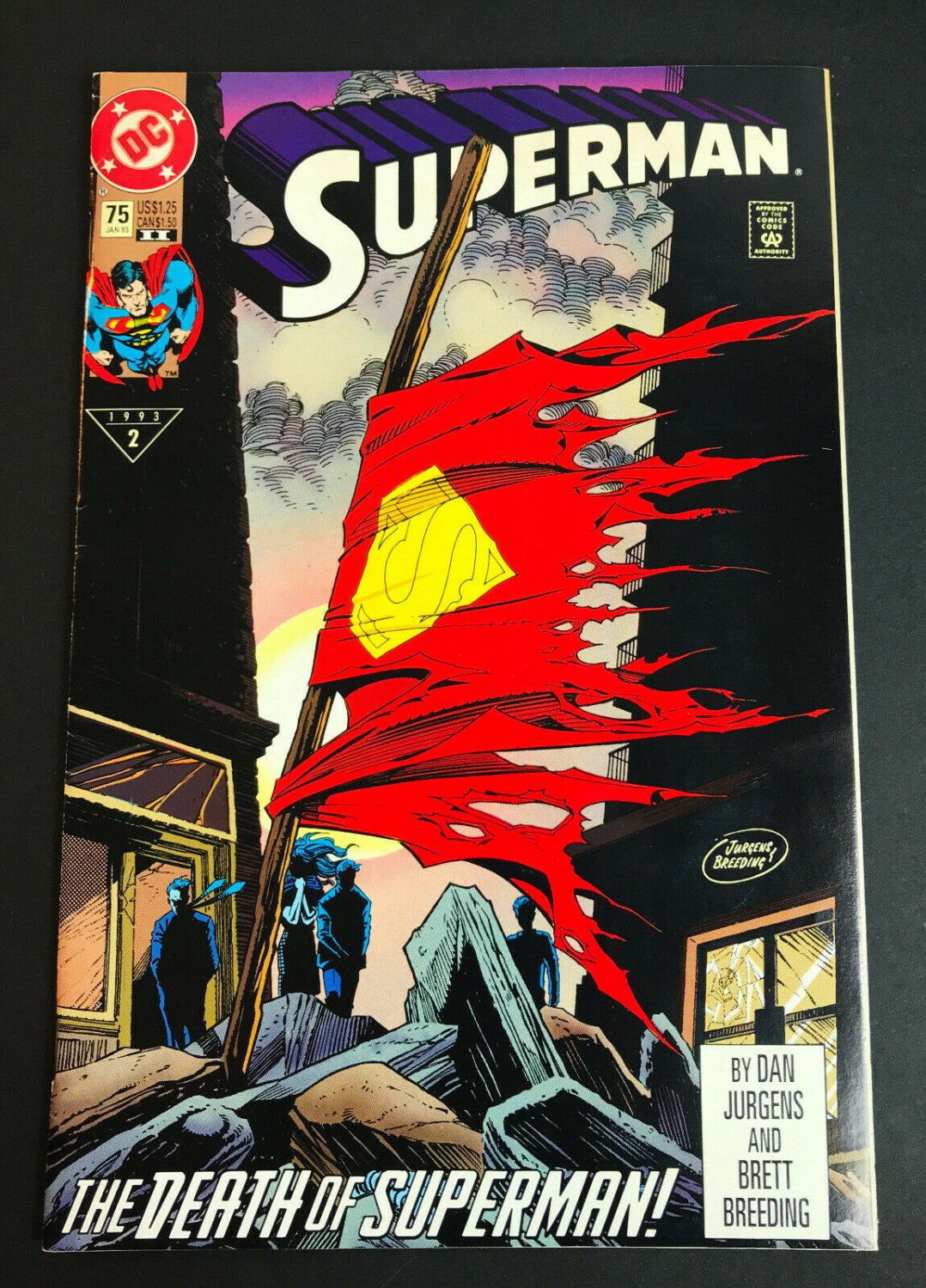 Superman #75 1993 Death of Superman DC Comics 2nd Printing