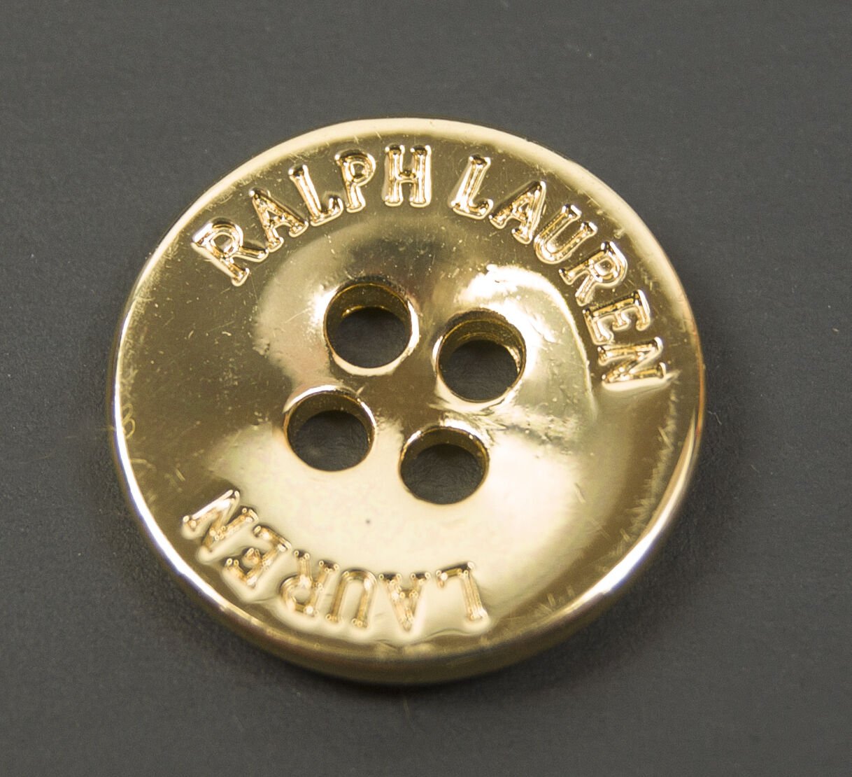 Org Ralph Lauren gold color metal logo smooth edge Replacement main ...