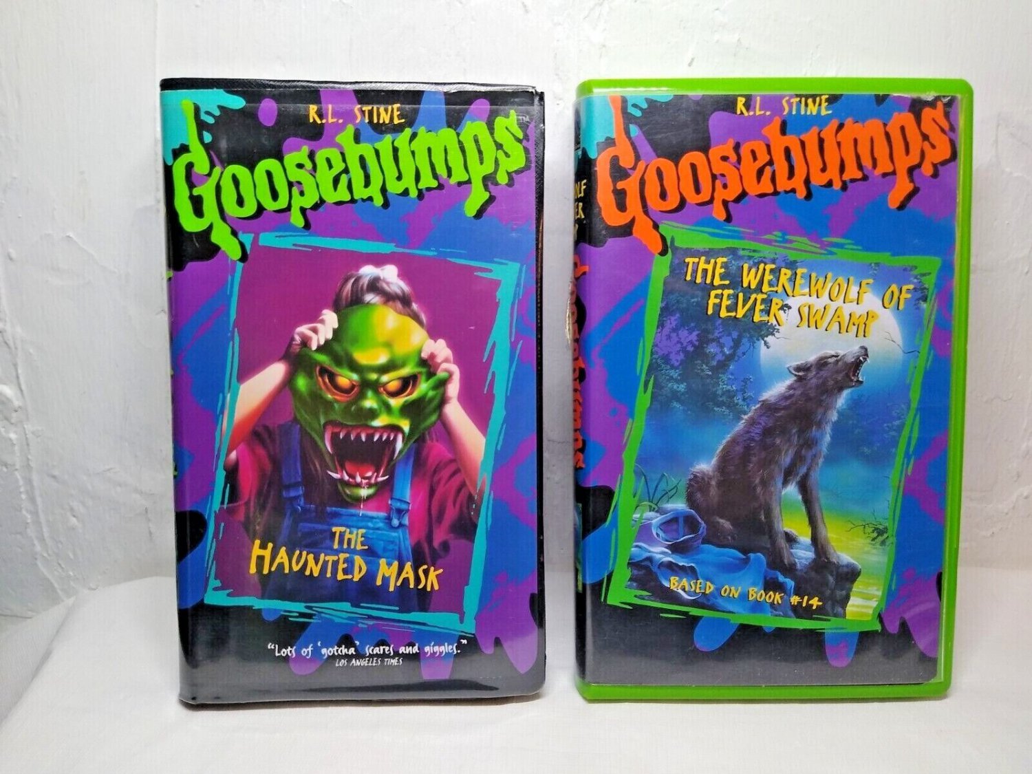 (2) Goosebumps VHS - The Werewolf of Fever Swamp - The Haunted Mask ...