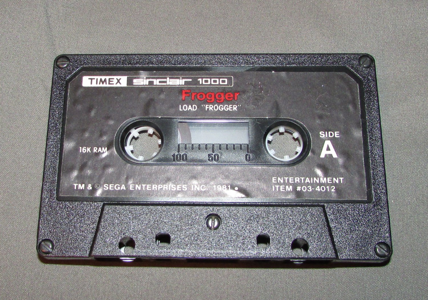 The Official FROGGER GAME 1981 Timex/Sinclair 1000 cassette