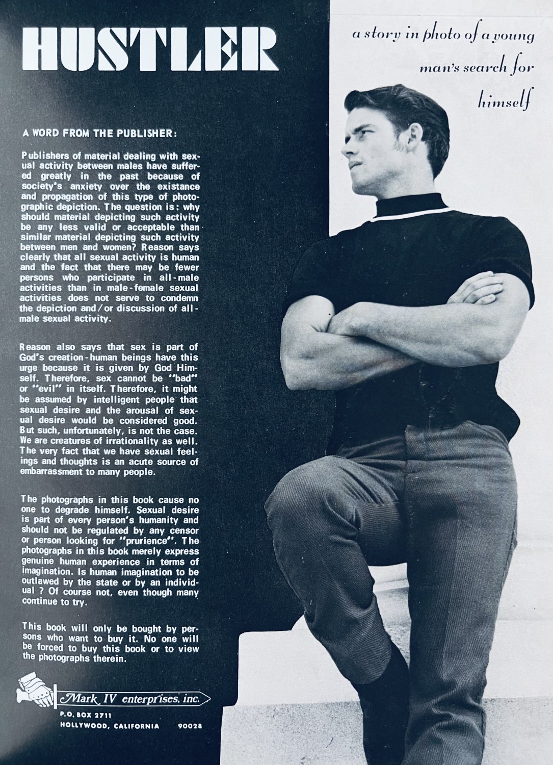 HUSTLER (1969) MARK IV Cruising Male Prostitute Vintage Smooth College ...