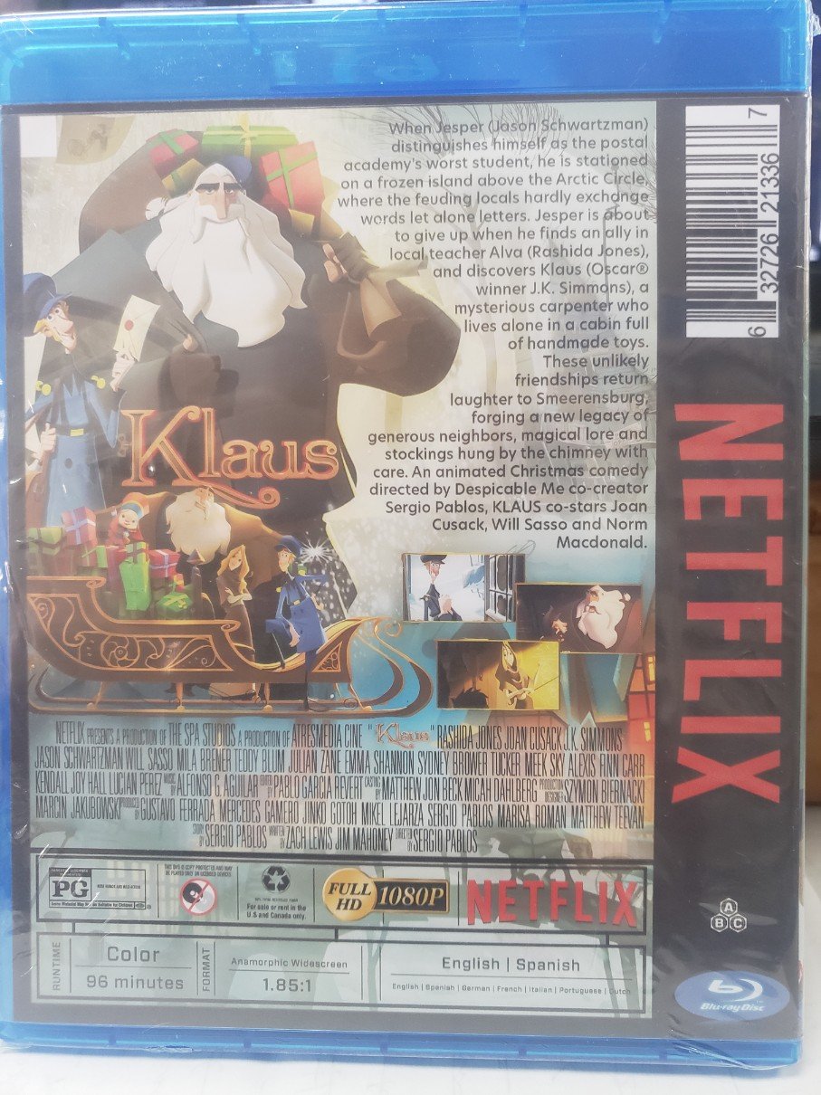 KLAUS BLU-RAY / REGION FREE (ABC) / SHIP WORLDWIDE