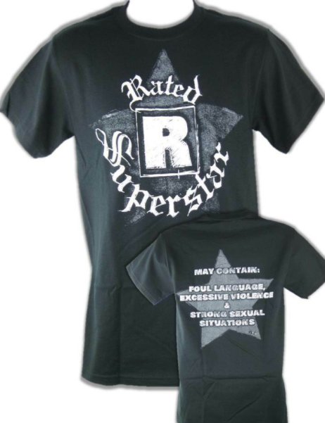 Edge Rated R Superstar Logo Mens Black T-shirt