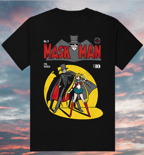 Maskman Sailor Moon Tuxedo Mask Bat Man Comic Cover Parody Manga Black ...