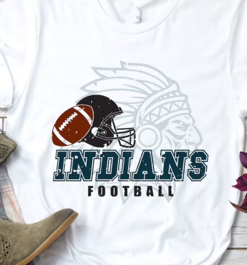 Indians SVG, Football SVG, Grunge Indians Football Design, Distressed Svg