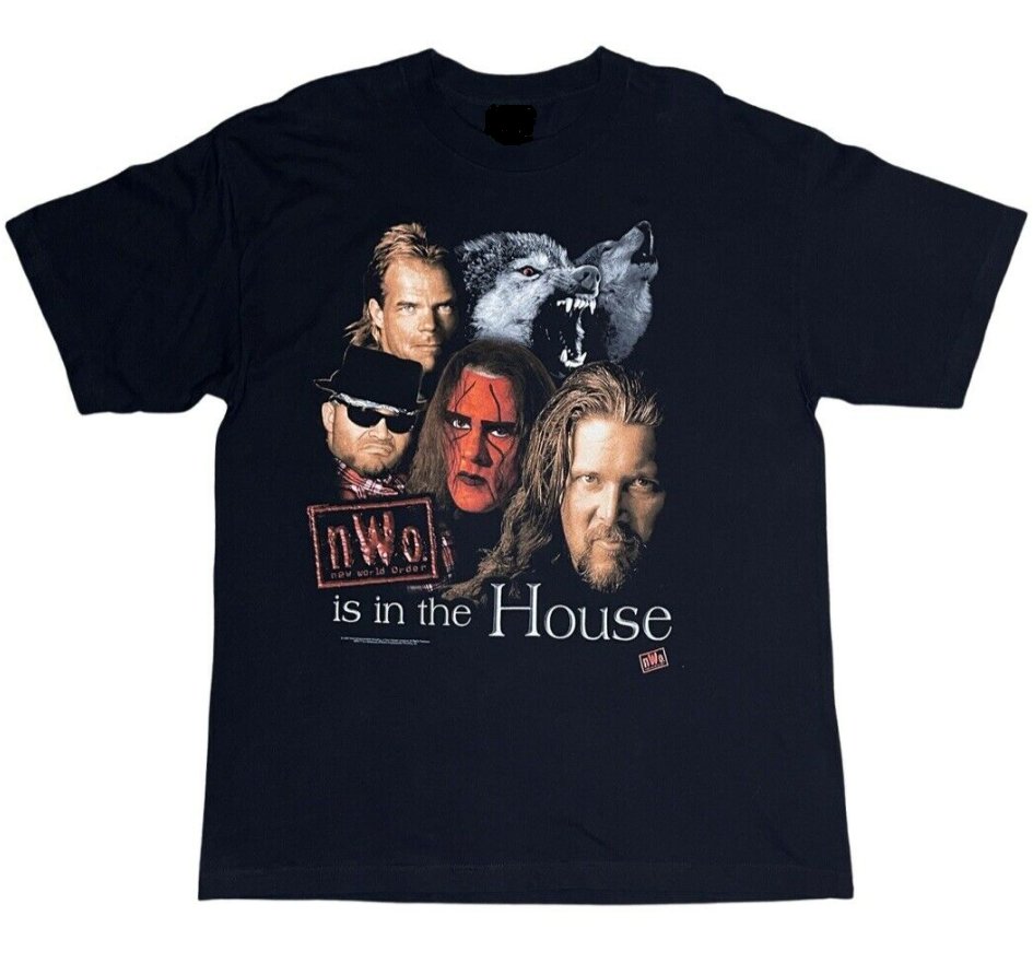 Vintage WCW NWO Wolf Pac “The Pac Is In The House” Mens XL Black T ...