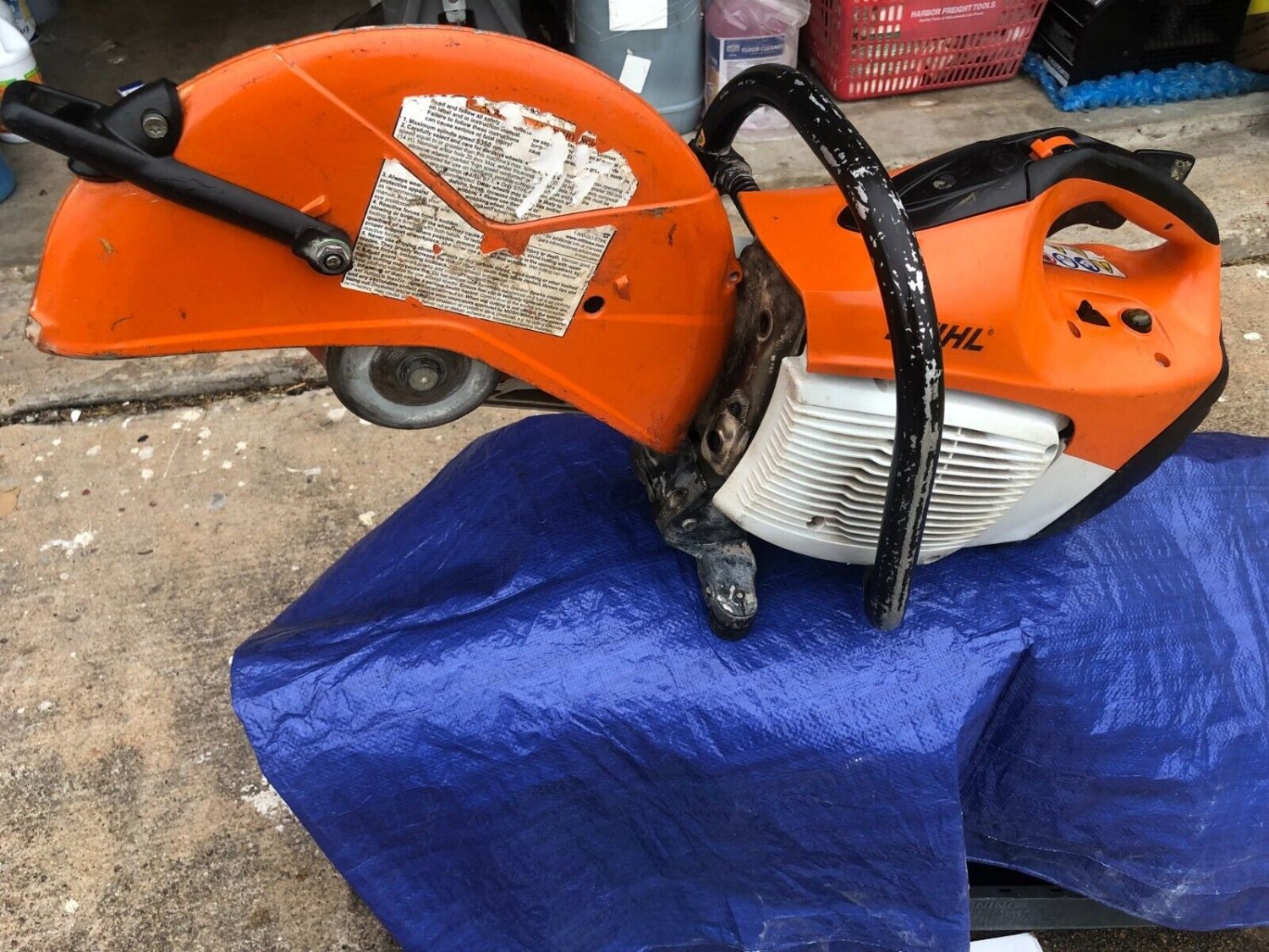 STIHL TS420 Concrete Saw W/ Water Kits Include New Diamond Blade ...