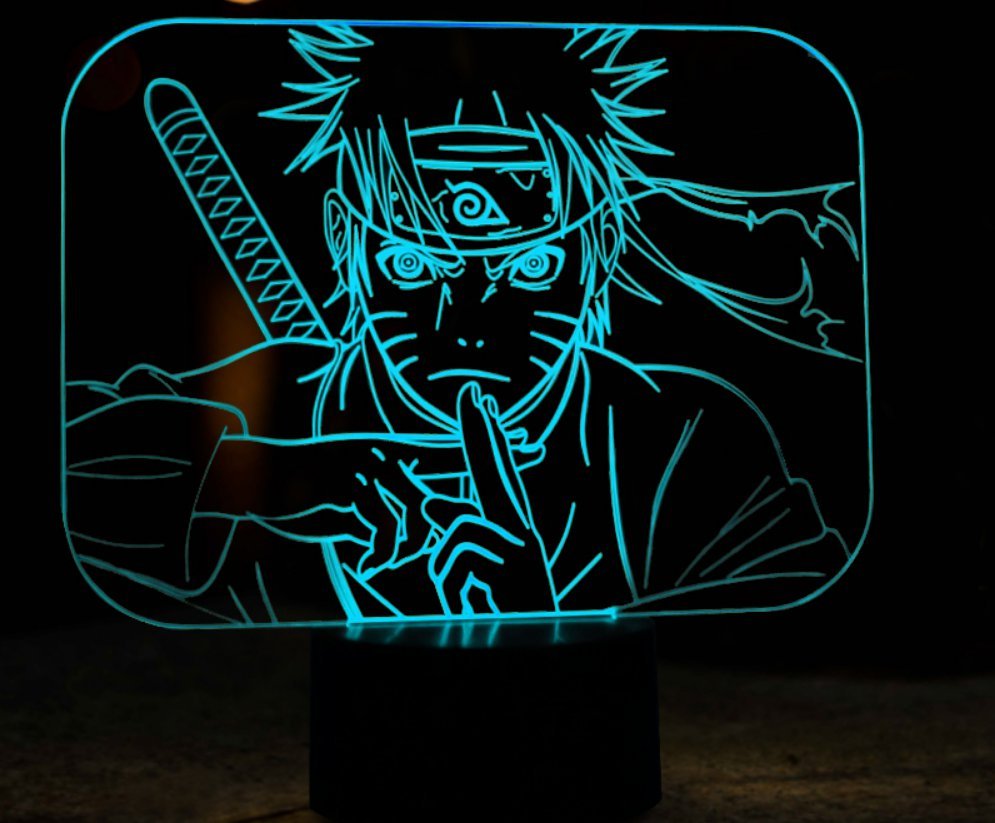 Naruto Shippuden Anime 3D Night Light LED 7 Colour Touch Table Desk ...