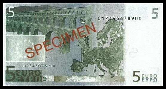 5 EURO SPECIMEN - UNCIRKULATED