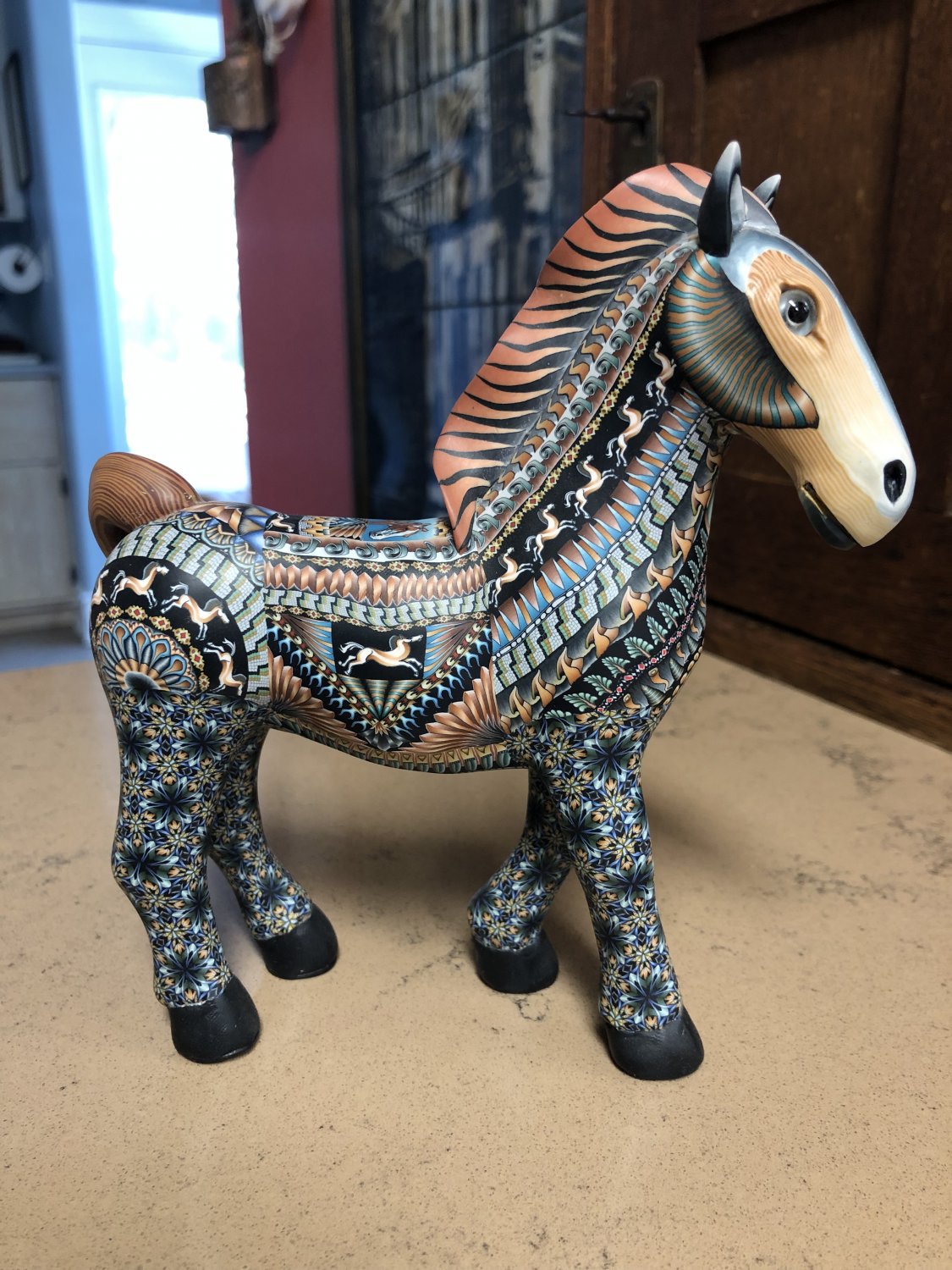 2010 Jon Stuart Anderson Fimo Polymer Clay Mama Horse