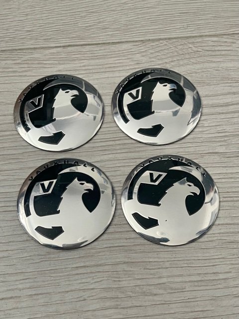 4pcs 56mm Decal Badge Emblem Stickers Fits VAUXHALL Wheel Centre Hub ...