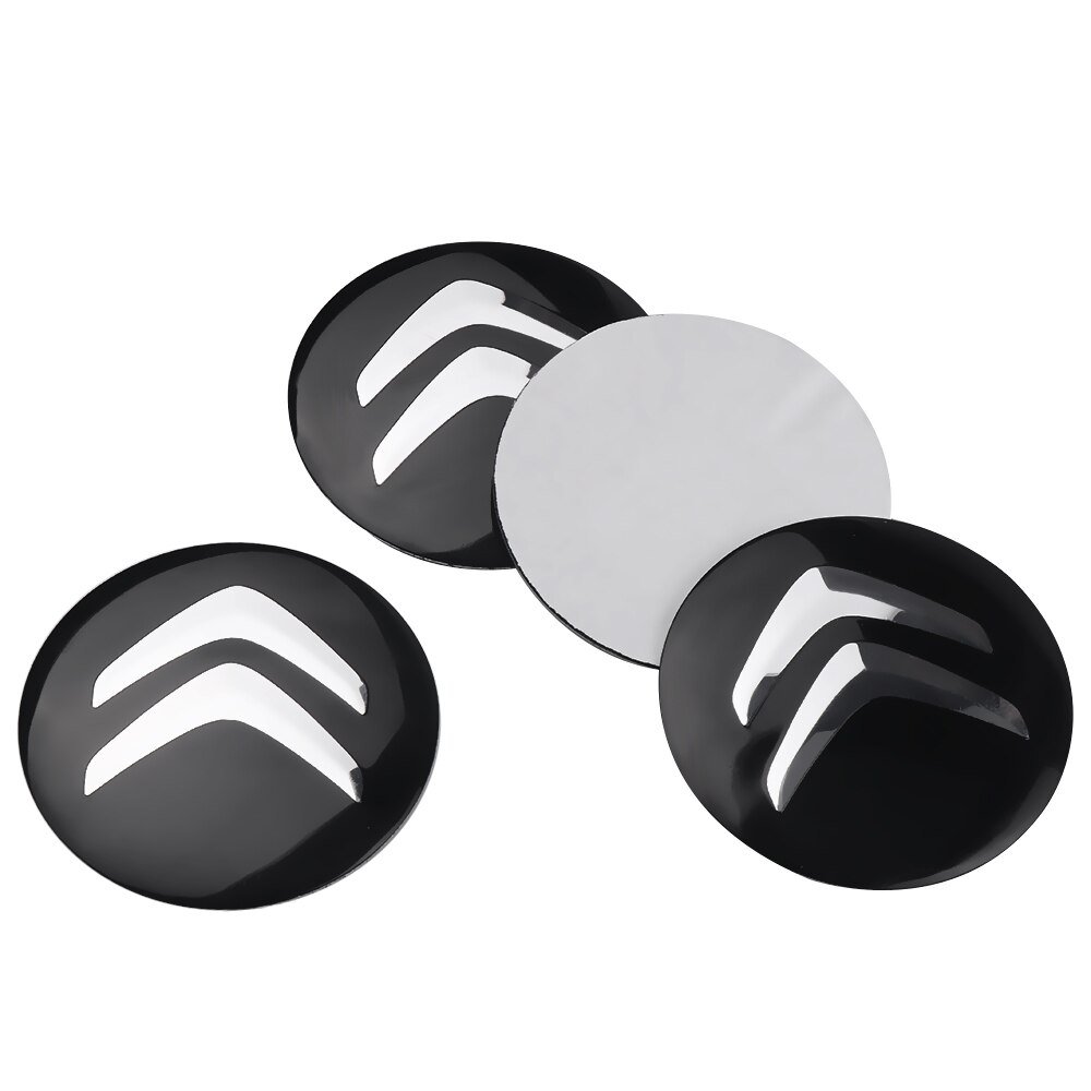 4pcs 56mm Decal Badge Emblem Stickers Fits CITROEN Wheel Centre Hub ...