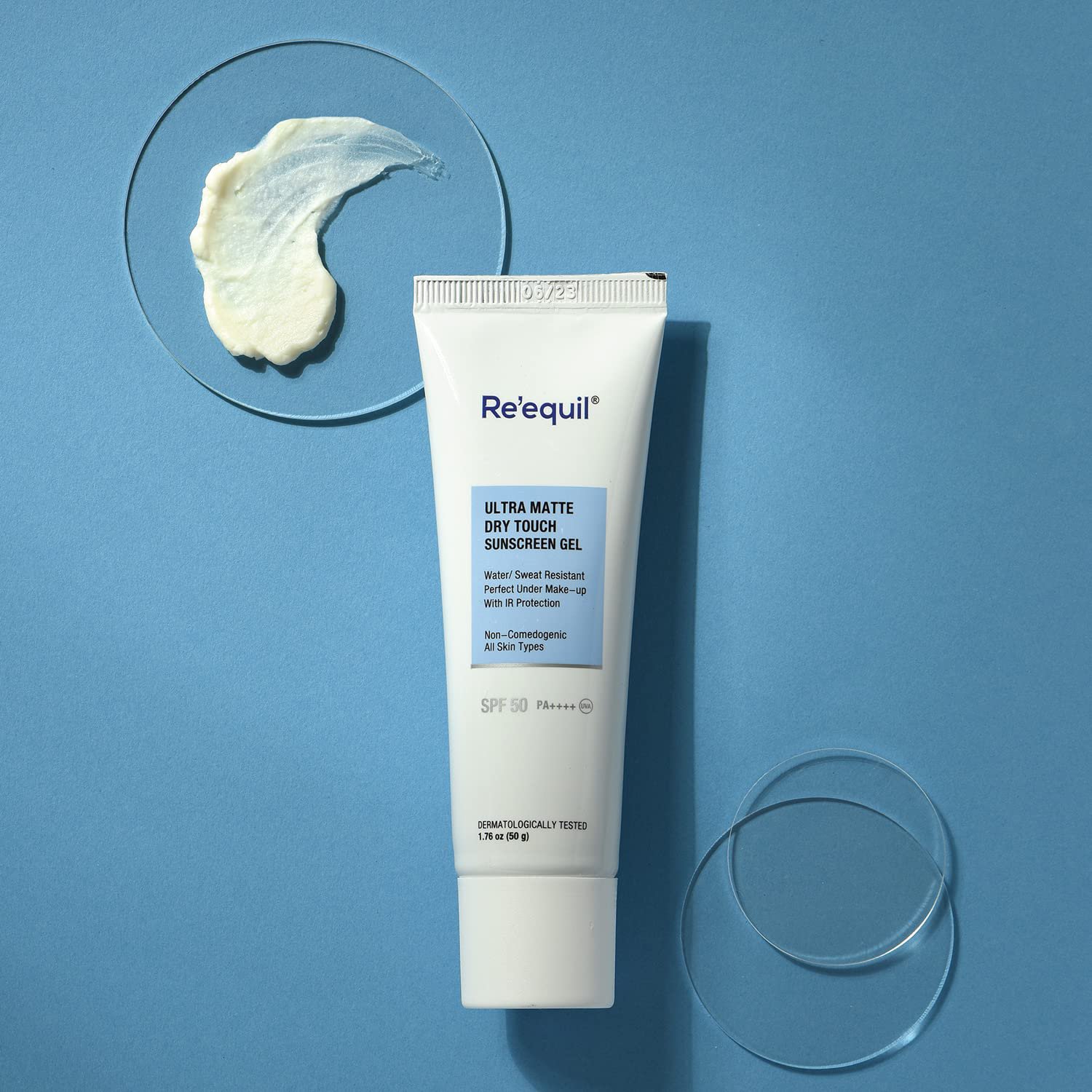 RE' EQUIL Ultra Matte Dry Touch Sunscreen Gel SPF 50 PA++++, Water ...