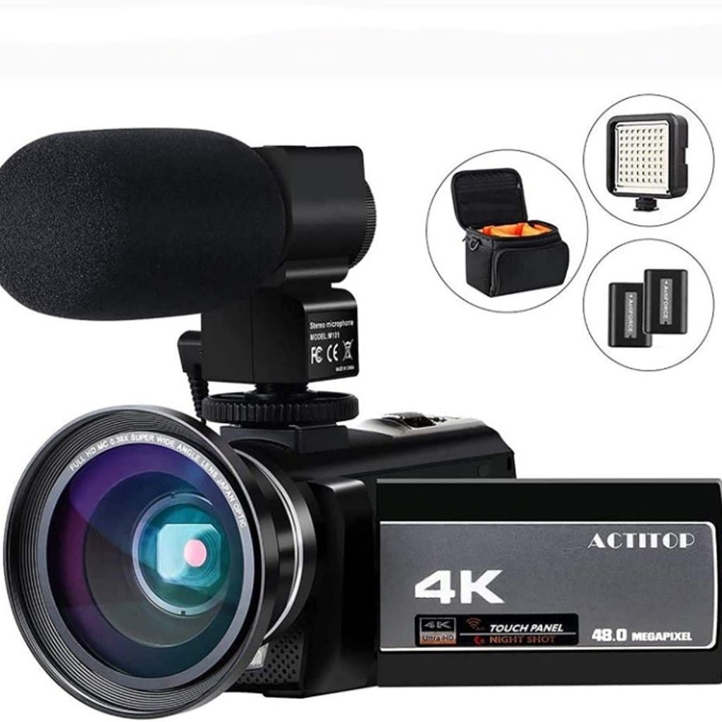 Video Camera 4K Camcorder Digital FHD WiFi Vlogging