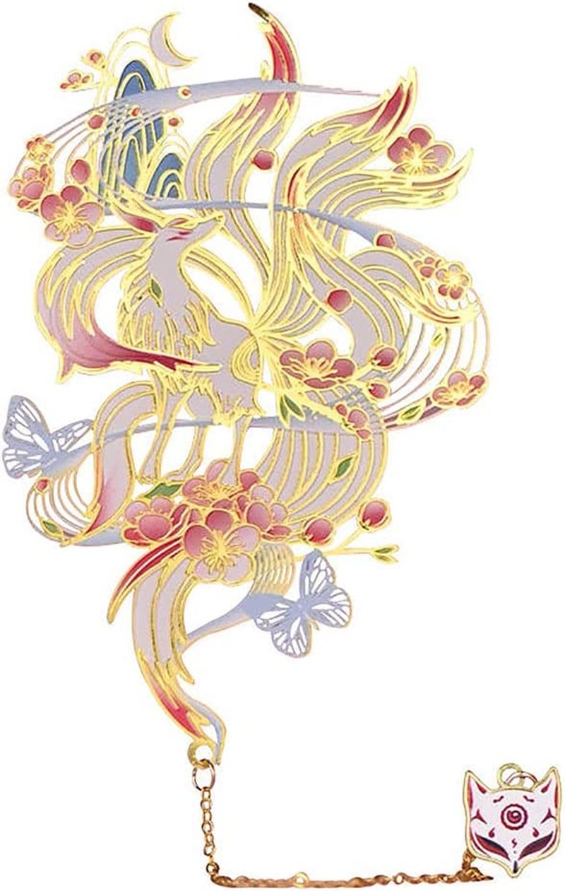 BLBMH Kitsune Cute Metal Bookmarks for Women Book Lovers Cool Anime ...