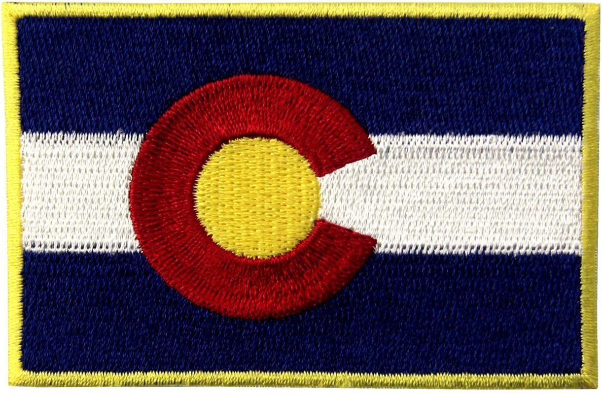 Colorado State Flag CO Emblem Embroidered Iron on Sew on Patch