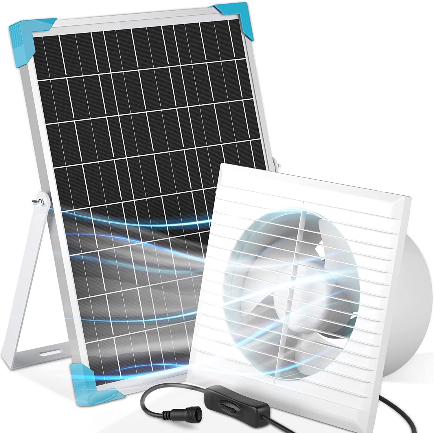 Solar Powered Fan Solar Panel Fan Kit 3000 Rpm 100 W Waterproof Solar ...