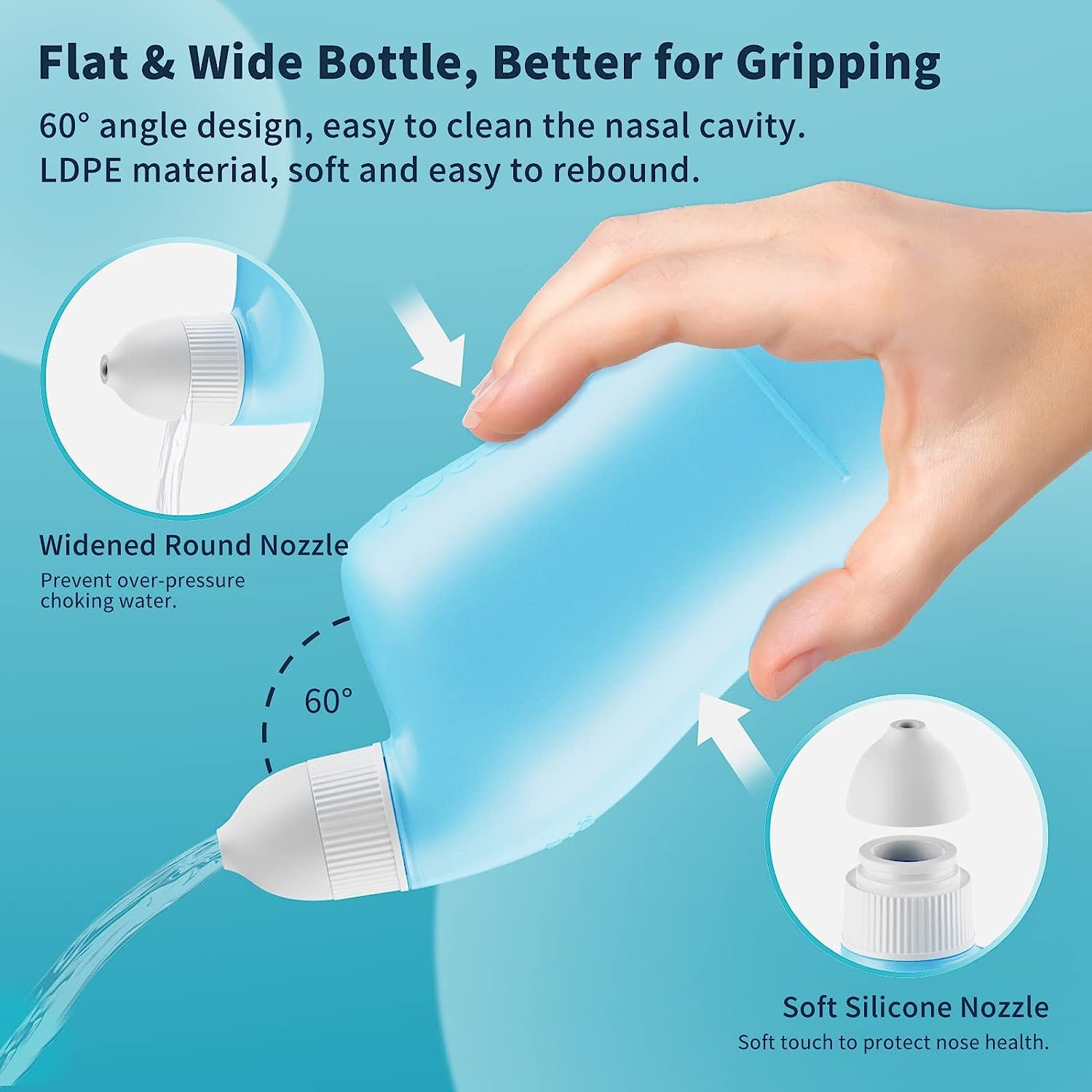 Tech Fun Neti Pot Sinus Rinse Kit, Nose Cleaner 300 ML Nasal Wash ...