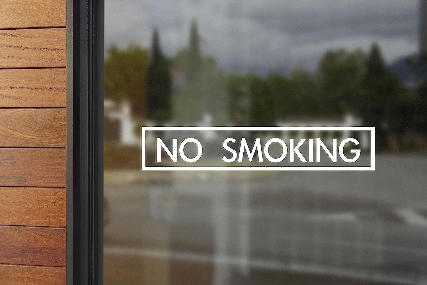 No Smoking Vinyl Decal Sticker - 3"X13" Stylish Business Sign for ...