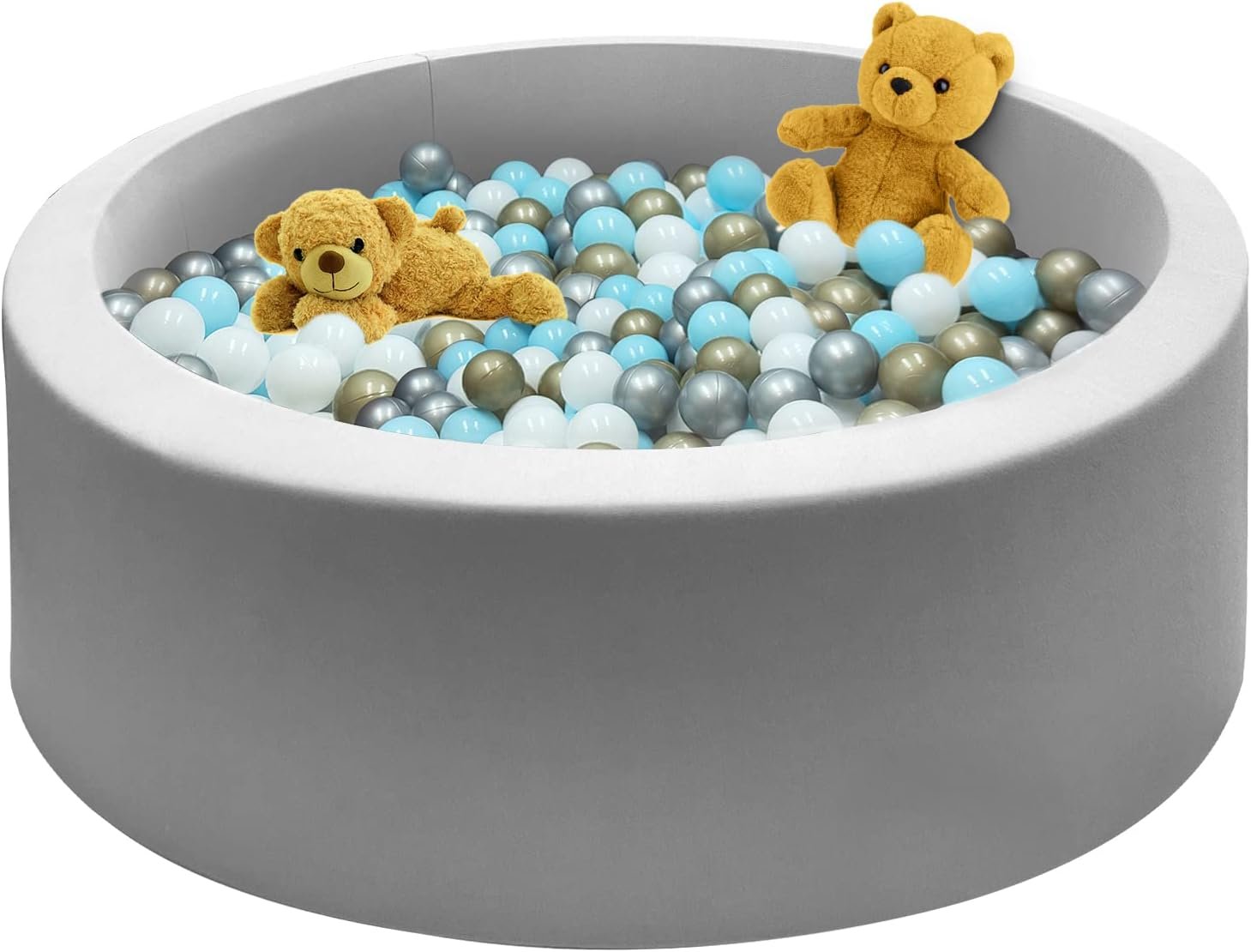 Foam Ball Pit for Toddlers, 35.4 X 11.8 in Soft round Baby Ball Pit for Babies,