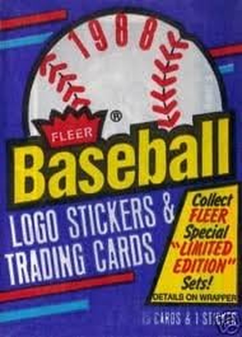 1988 Baseball Logo Stickers & Trading Cards (1 Wax-Pack)