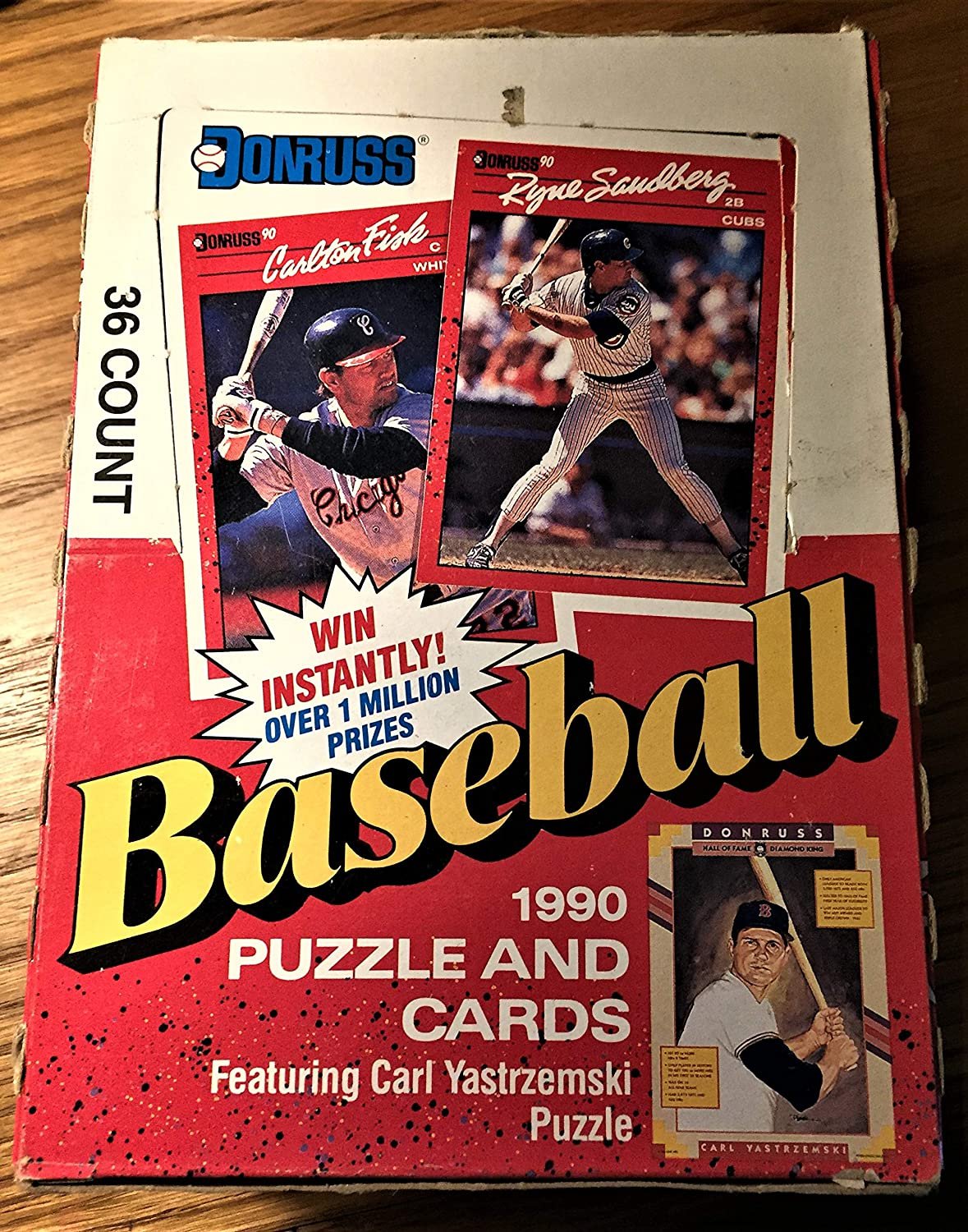 1990 Baseball Card Wax Pack Box (36 Count)