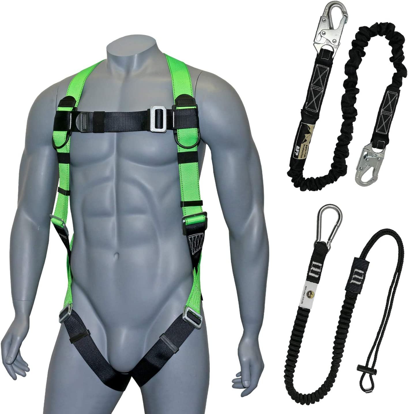 Universal Full-Body Fall Protection Safety Harness with Dorsal D-Ring ...