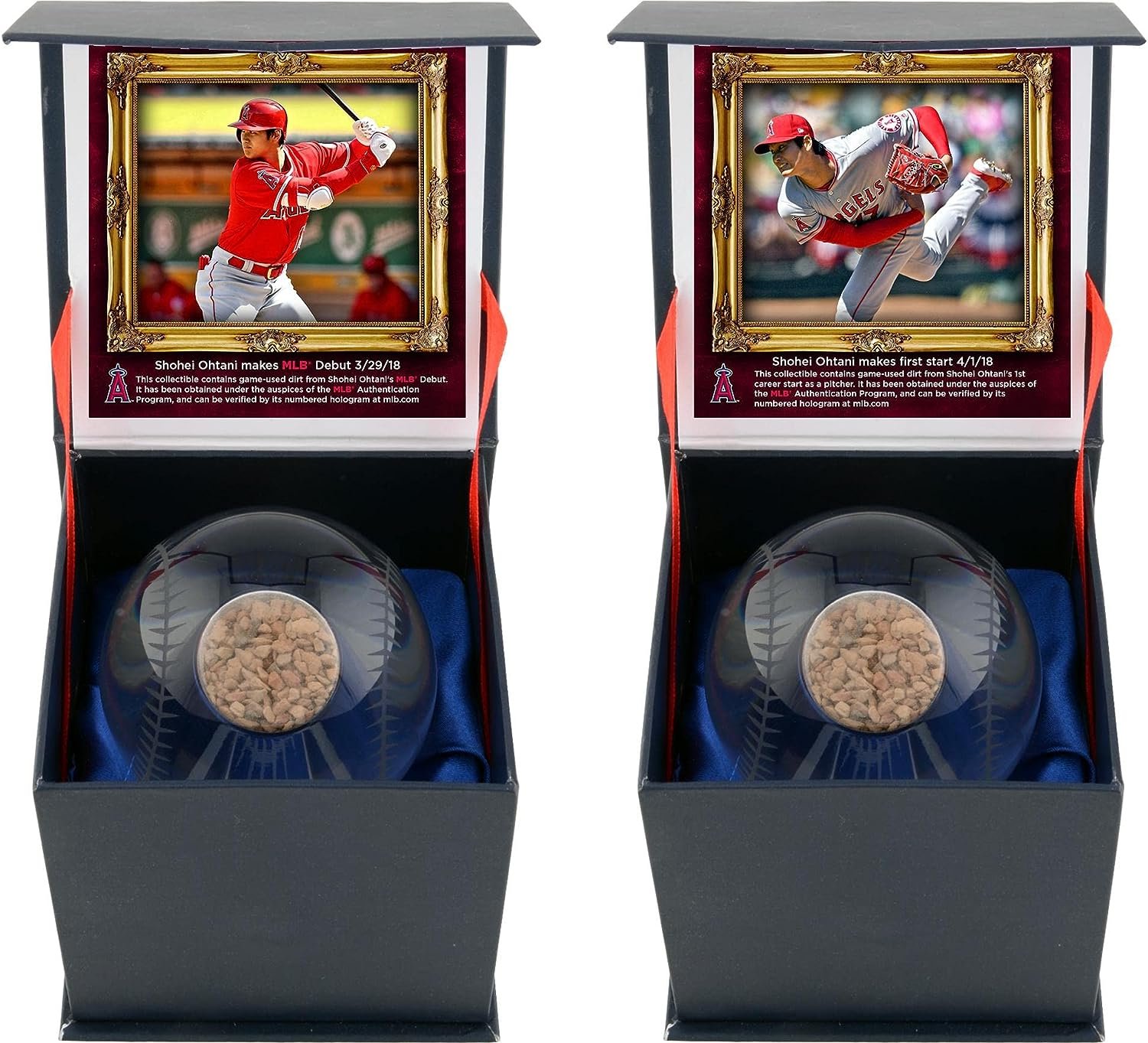 Shohei Ohtani Los Angeles Angels Two Crystal Baseball Bundle with Game ...