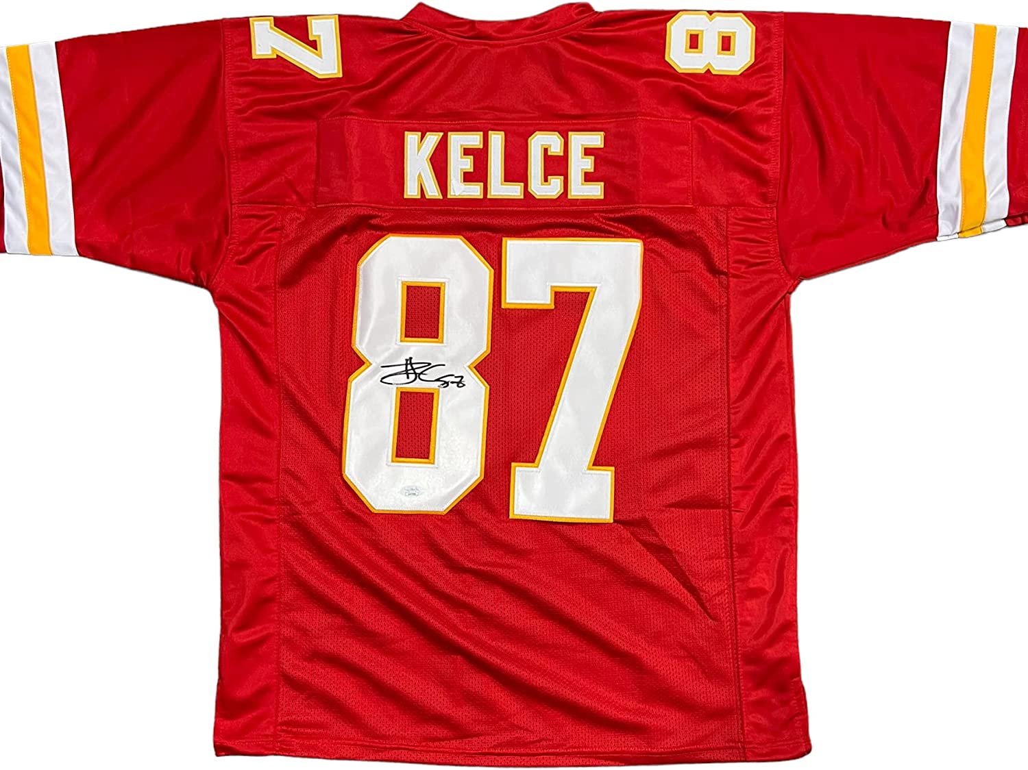 Travis Kelce Kansas City Chiefs Signed Autograph Red Custom Jersey JSA ...