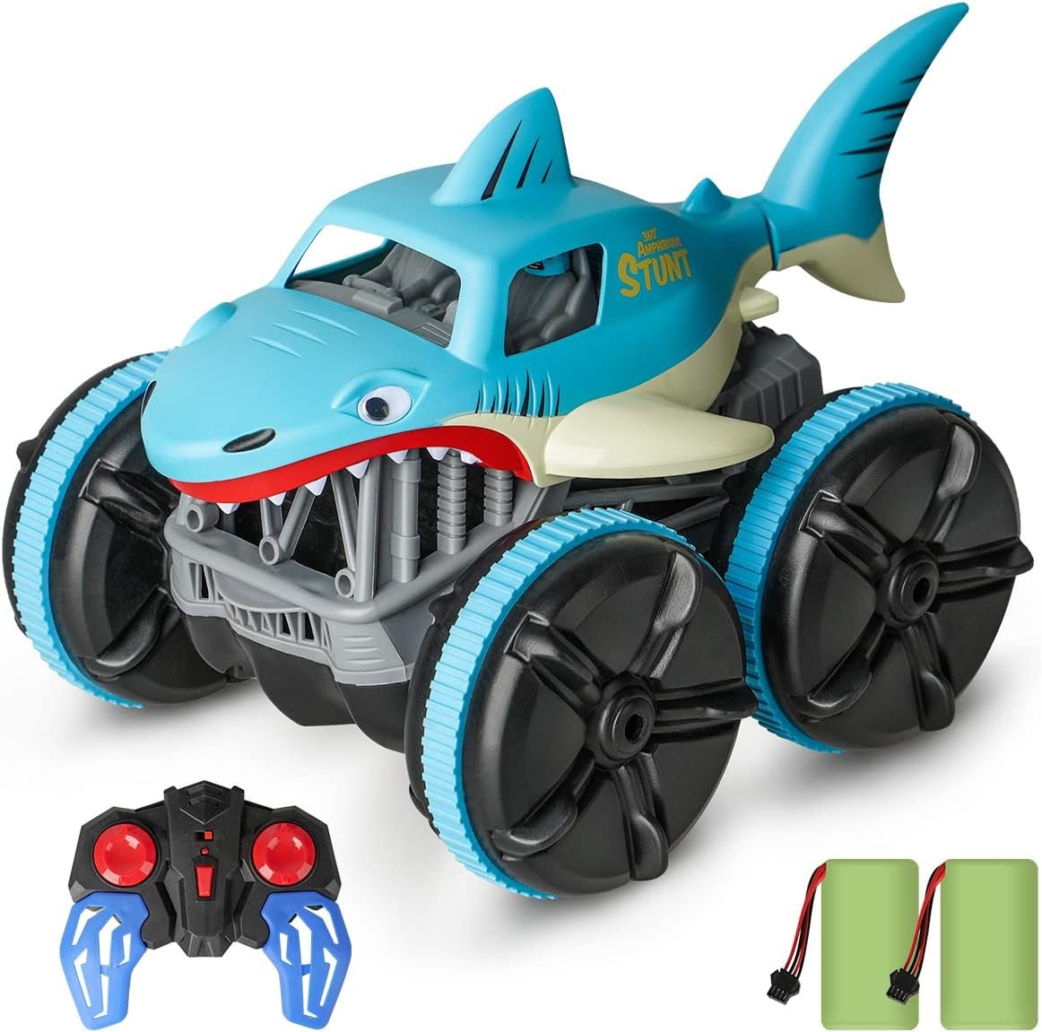 Amphibious Remote Control Car, Shark RC Cars All Terrain RC Truck, 360 ...