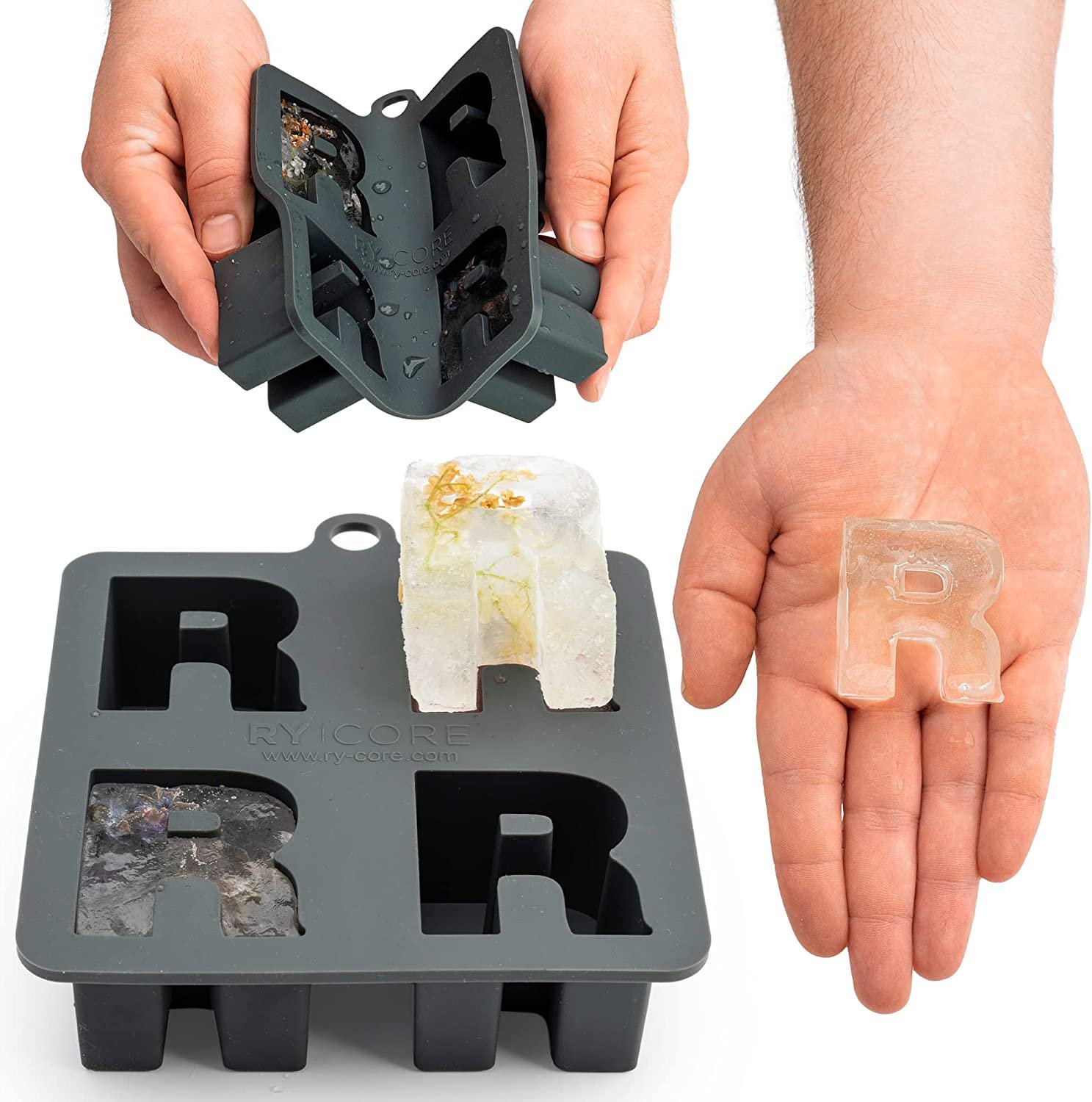 Unique Letter R Silicone Tray: Big Ice Cube Mold for Cocktails, Fun ...