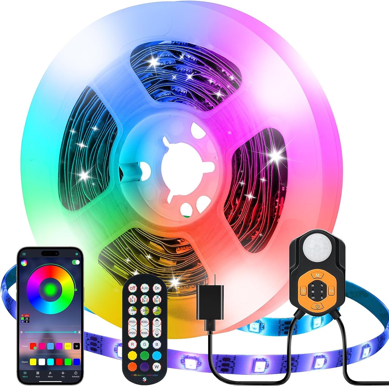 Motion Sensor LED Lights Indoor under Bed Lights under Cabinet Lights ...