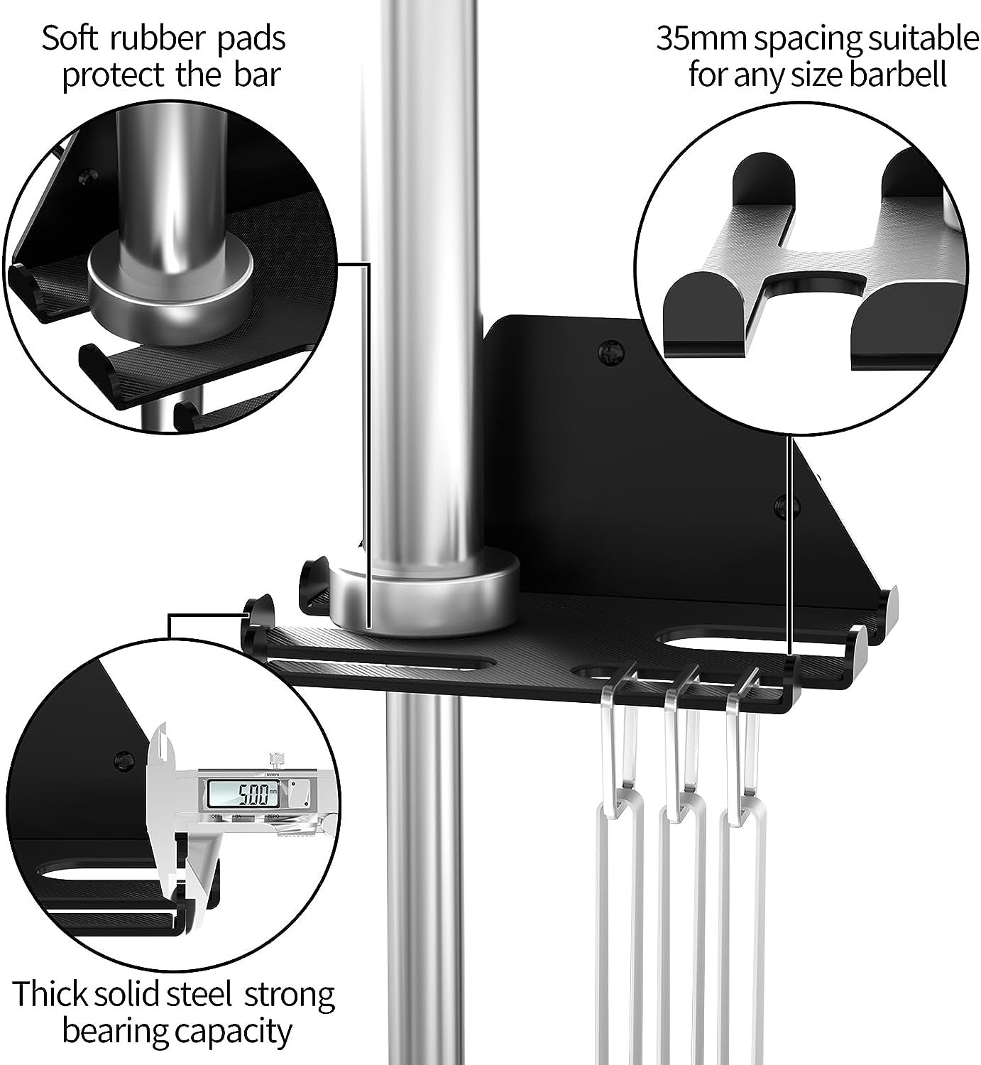 Wall Mount Home Gym Rack,Olympic Barbell Hanger,Workout Equipment Home ...