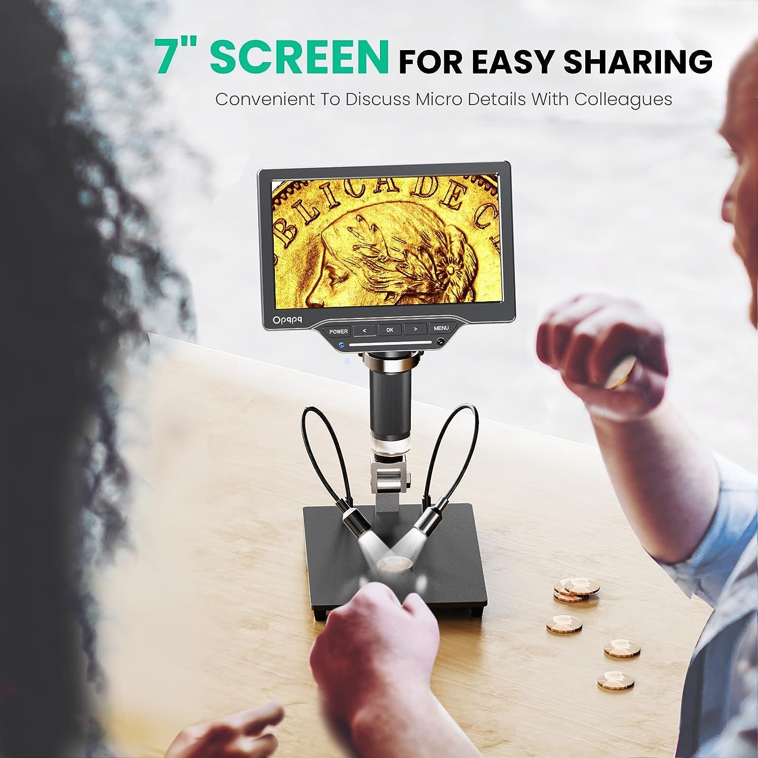 7" LCD Digital Micrscope, Coin Microscope for Error Coins, Coin ...