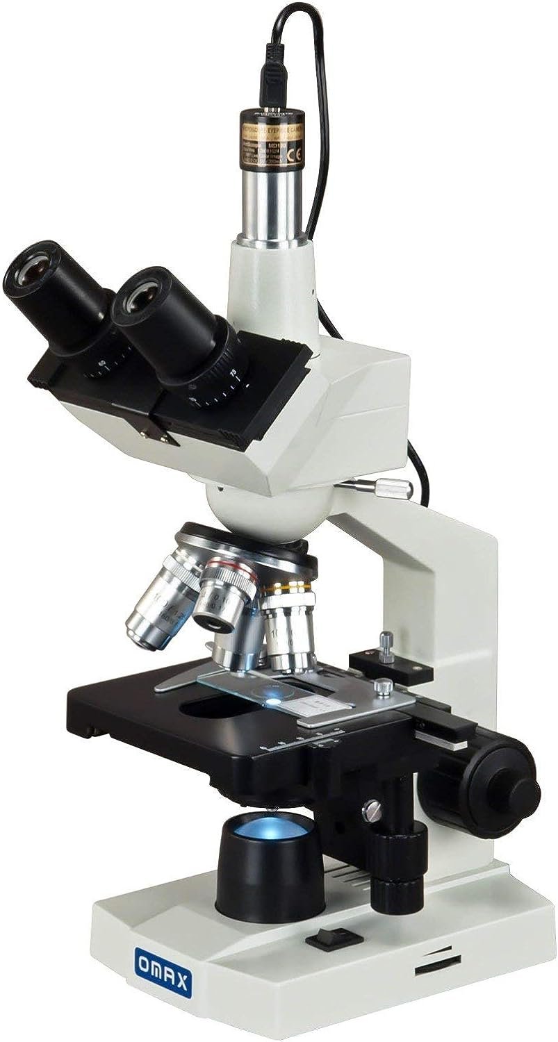 40X-2500X Digital Lab Trinocular Compound LED Microscope with USB ...