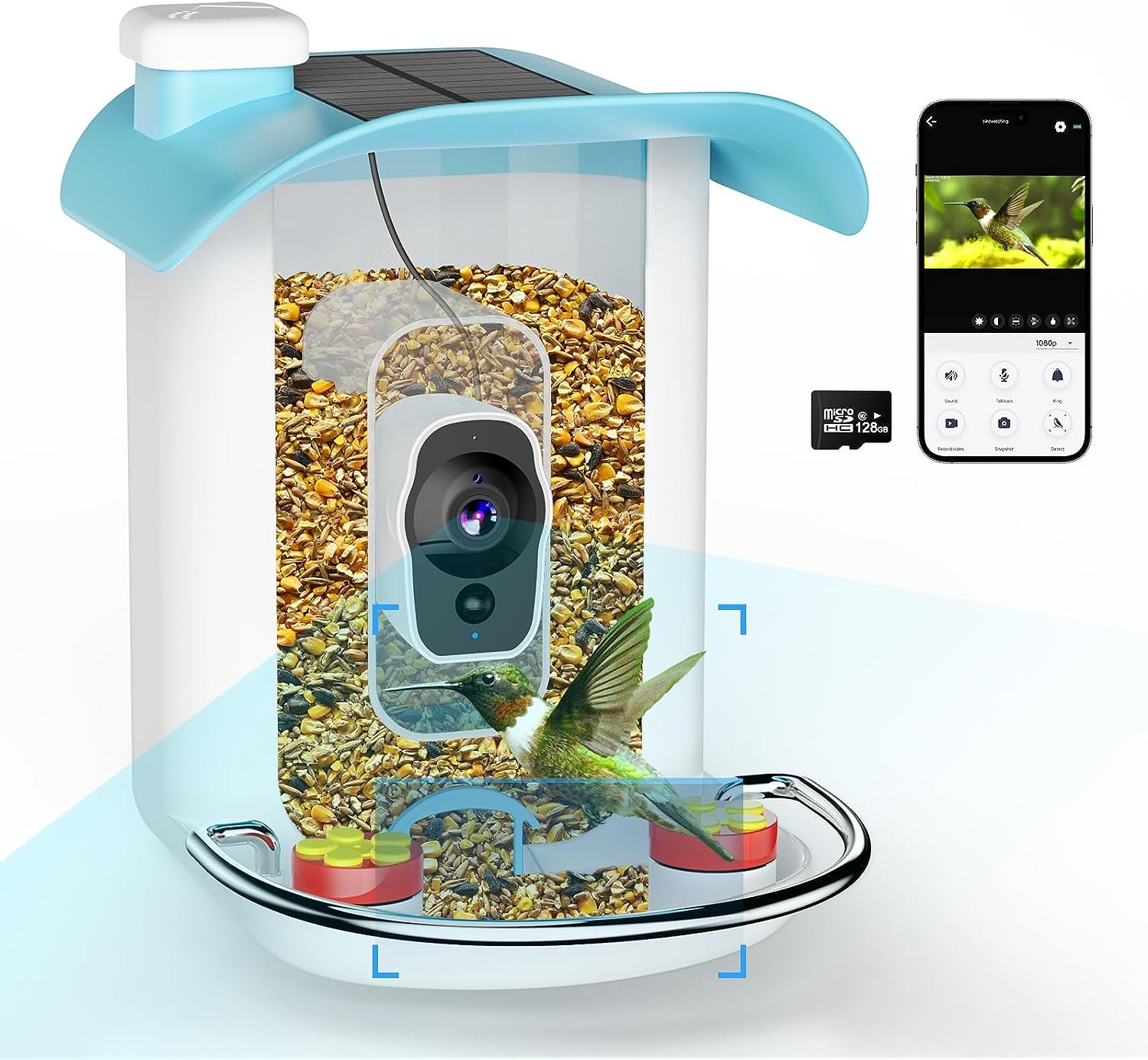 Smart Bird Feeder with AI Identify Bird Species, Live View &Instant ...