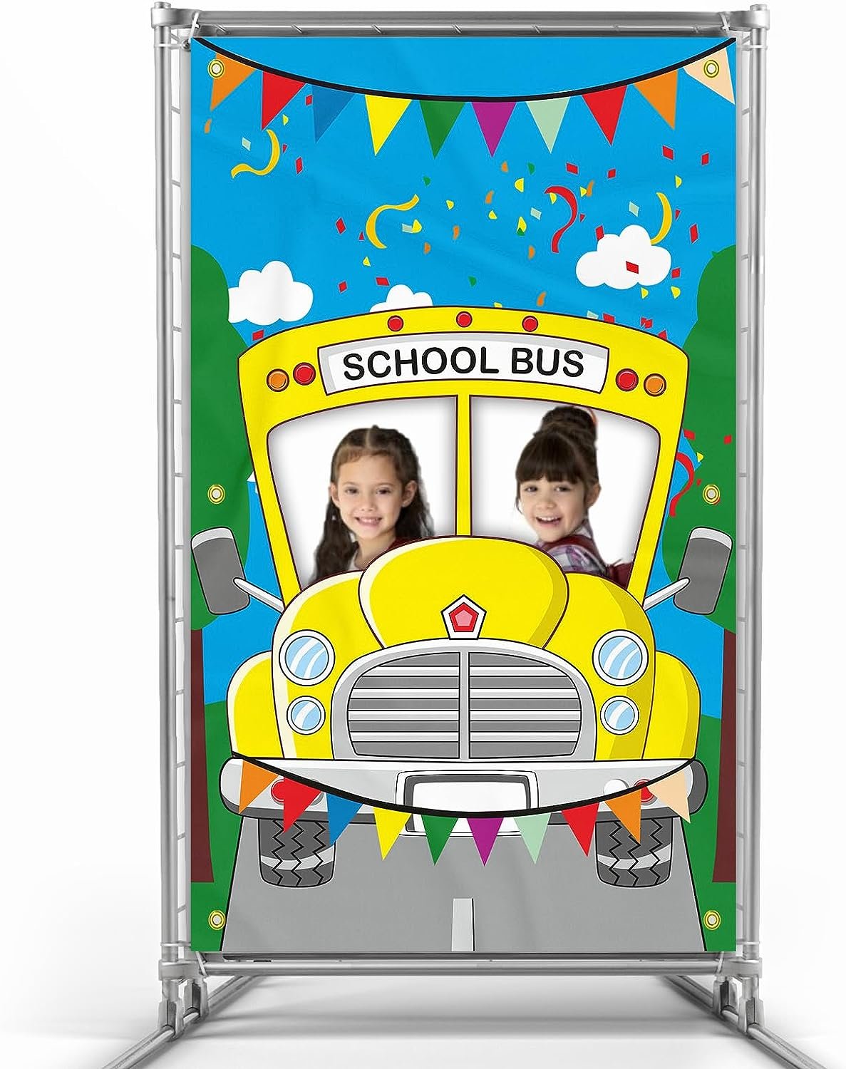 School Bus Photo Prop, Back to School Selfie Frame Booth for First Day ...