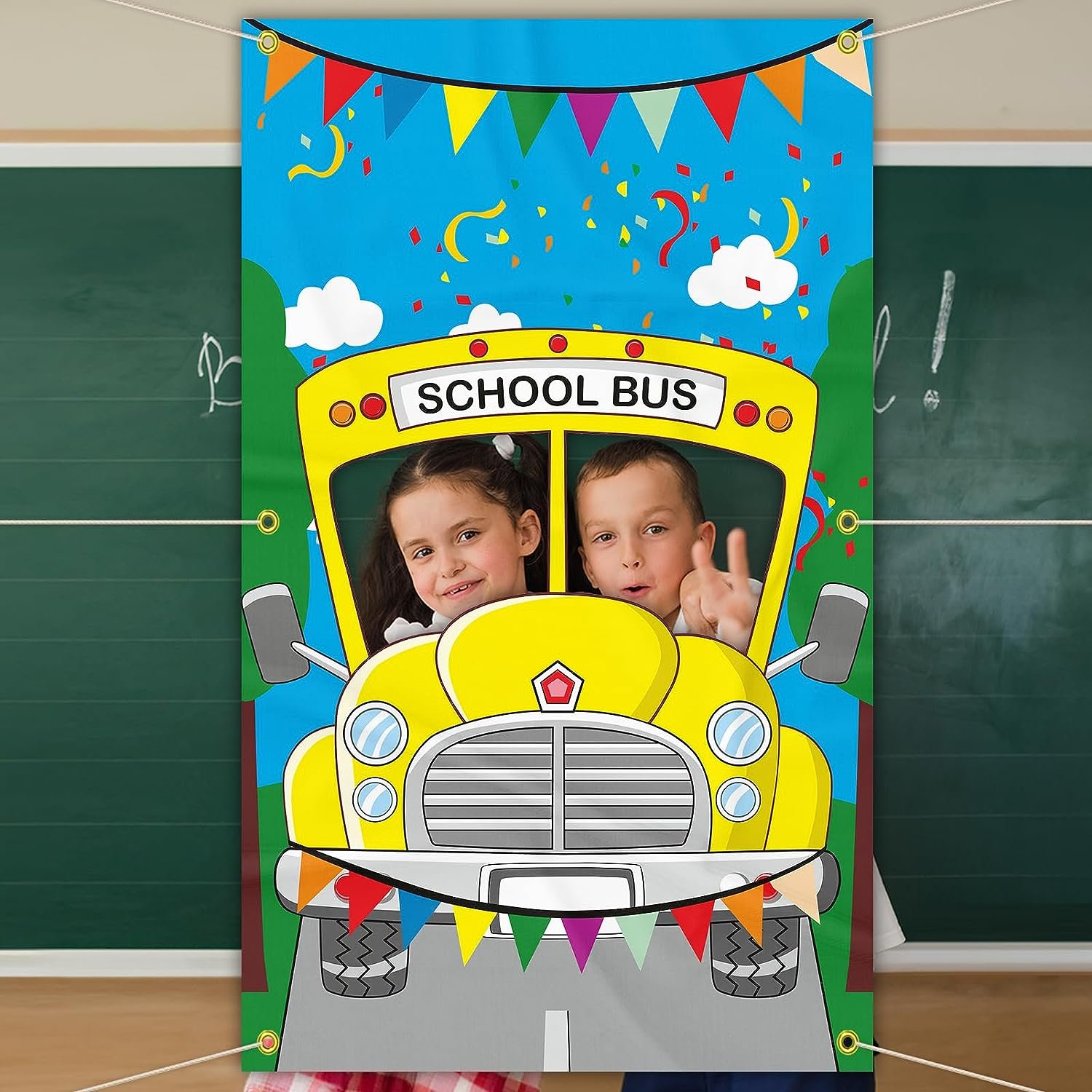 School Bus Photo Prop, Back to School Selfie Frame Booth for First Day ...