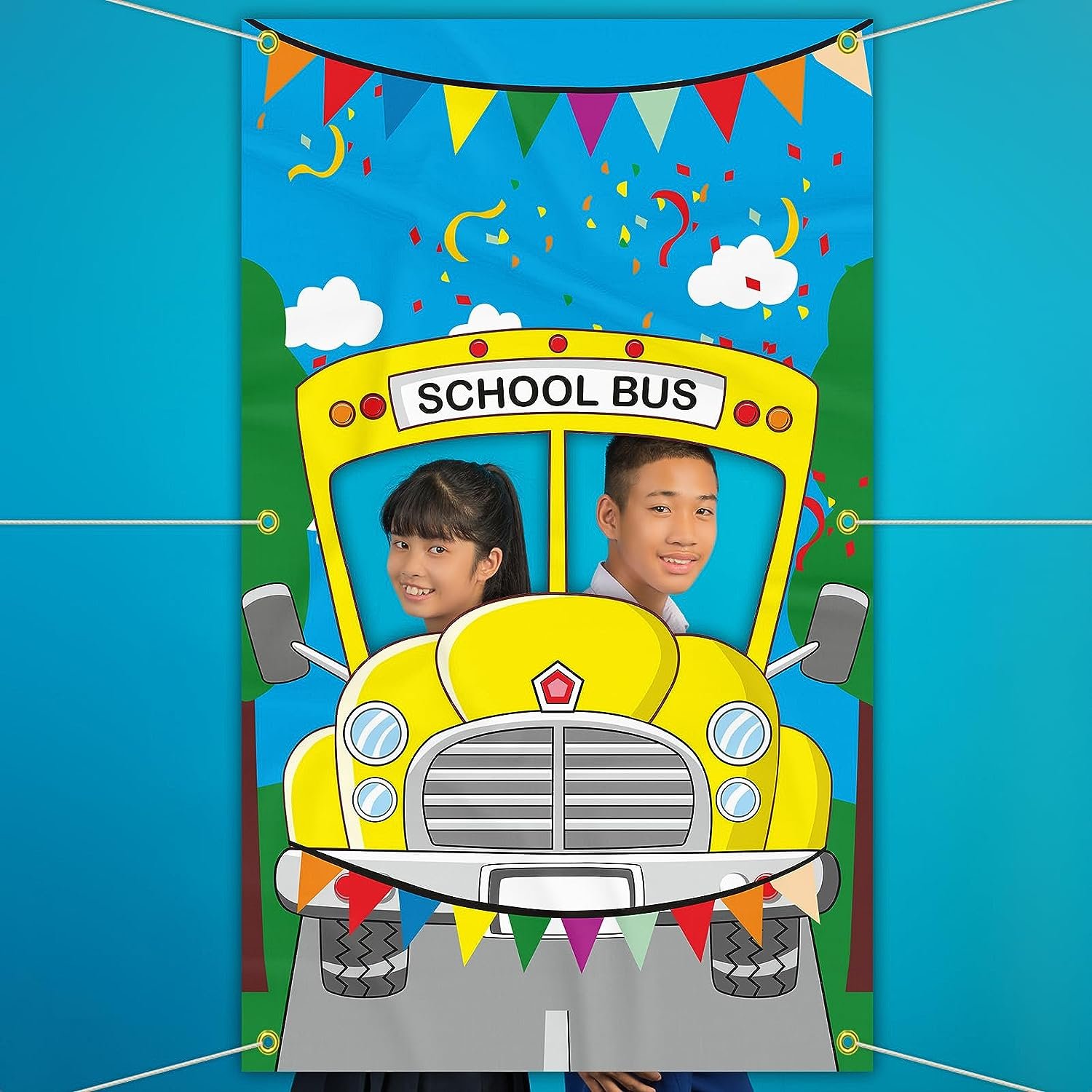 School Bus Photo Prop, Back to School Selfie Frame Booth for First Day ...