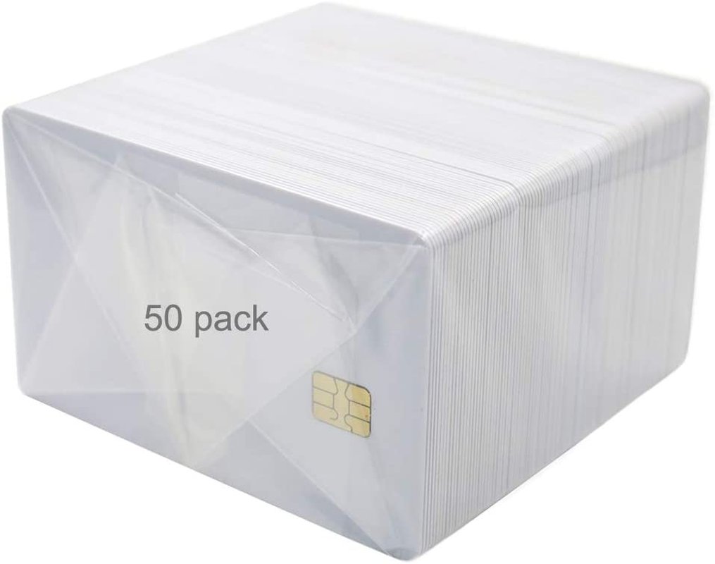 Gialer 50 Pack SLE4442 Chip Cards, Blank Smart Intelligent Card Contact ...